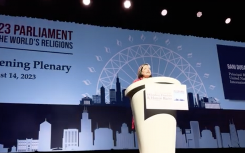 Baha’i representative speaks at plenary opening of latest Parliament of ...